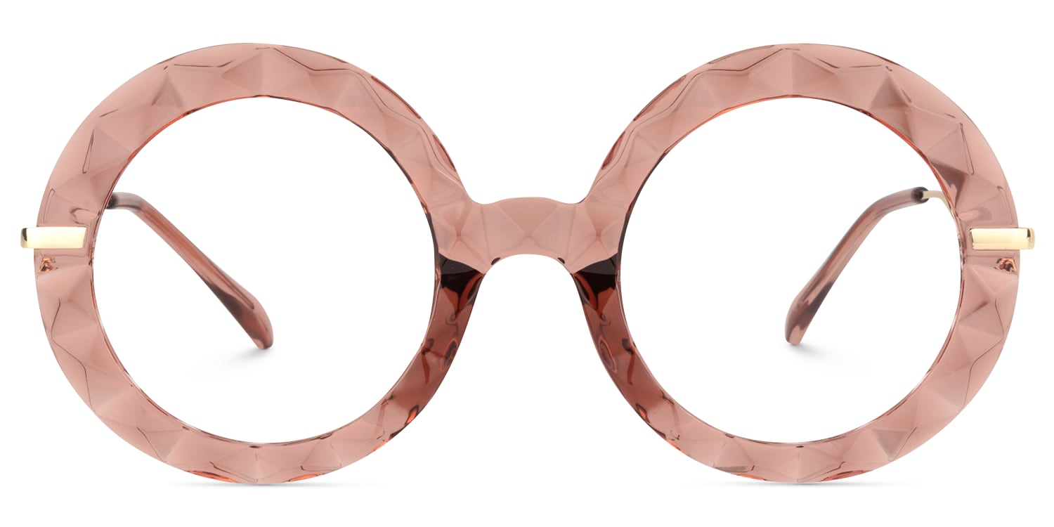 Gabrielle Round Dusty/Pink Eyeglasses | Vooglam
