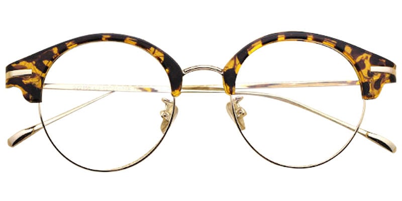 Half Frame Tortoise Shell Eyeglasses | Vooglam