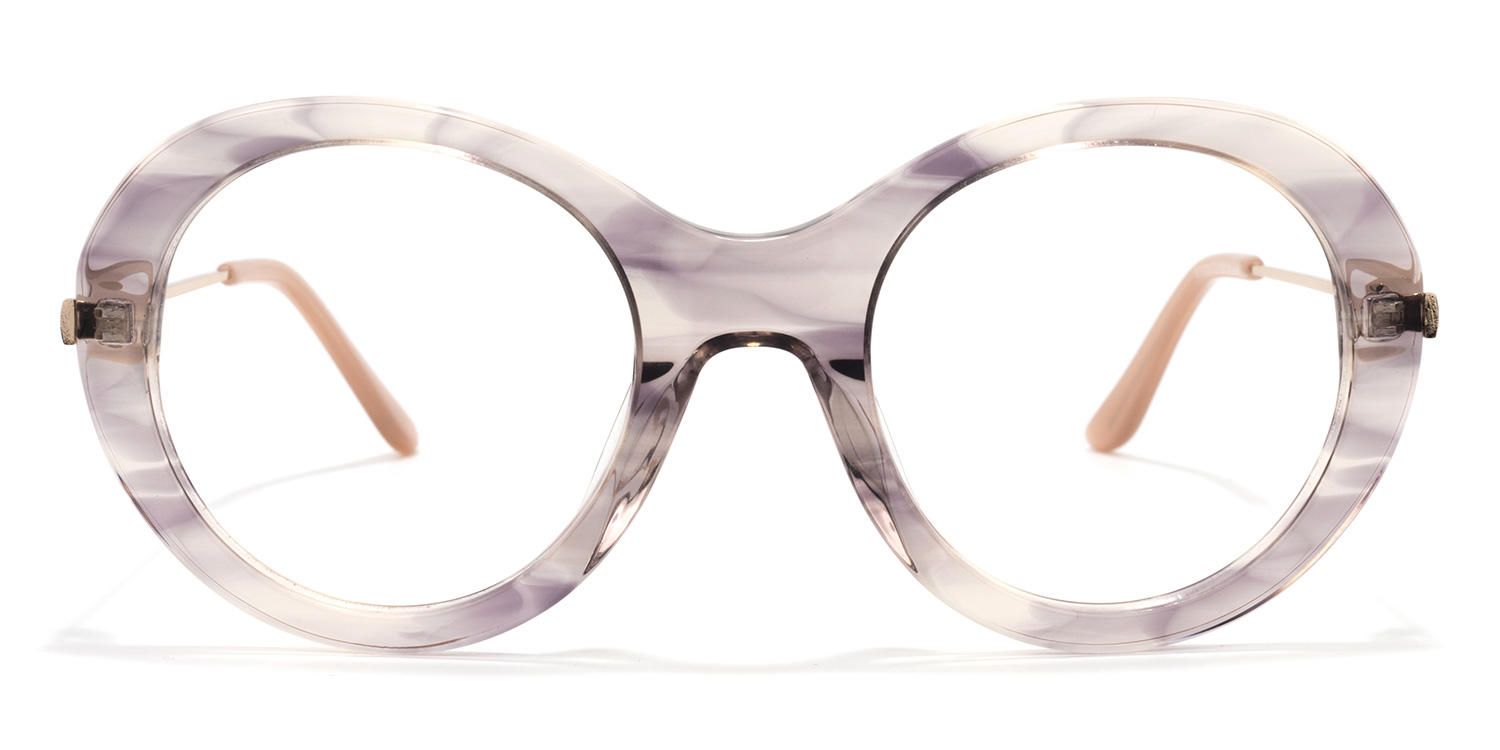 Abril Round Light/Purple Eyeglasses | Vooglam