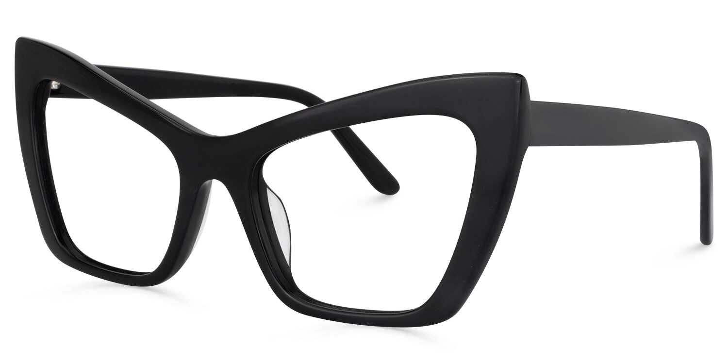 Bader - Cat Eye Black Eyeglasses | Vooglam