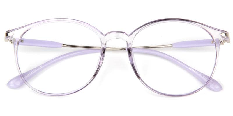 Beatrice Round Light Purple Eyeglasses | Vooglam