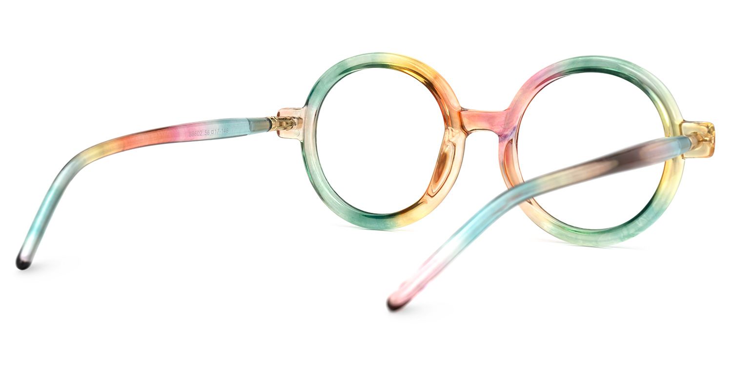 Acadia - Round Multicolor Eyeglasses | Vooglam