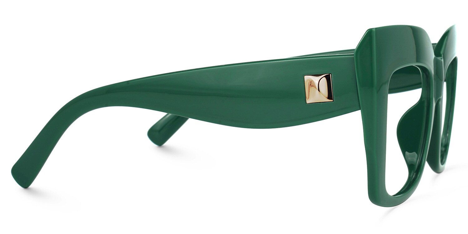 Square Dark/Green Eyeglasses Vooglam Optical Eyeglasses