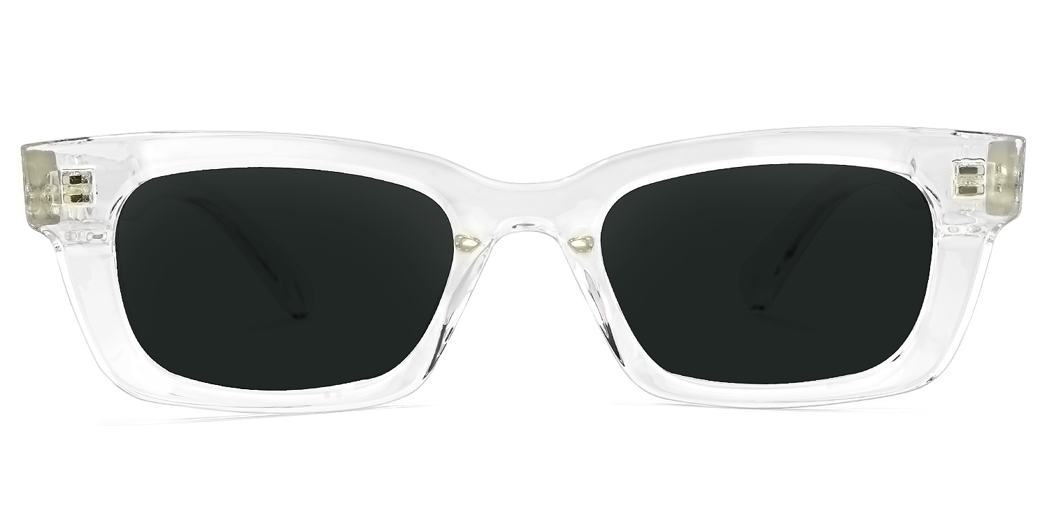 Stacy - Rectangle Crystal Sunglasses | Vooglam