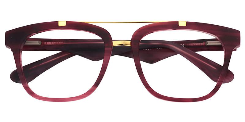 Beryl Red Aviator Eyeglasses | Vooglam.com