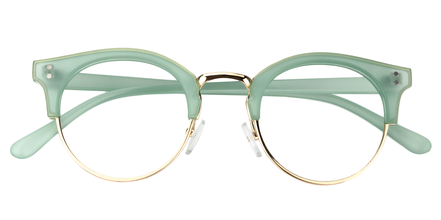 Browline Light/Green Eyeglasses | Vooglam.com