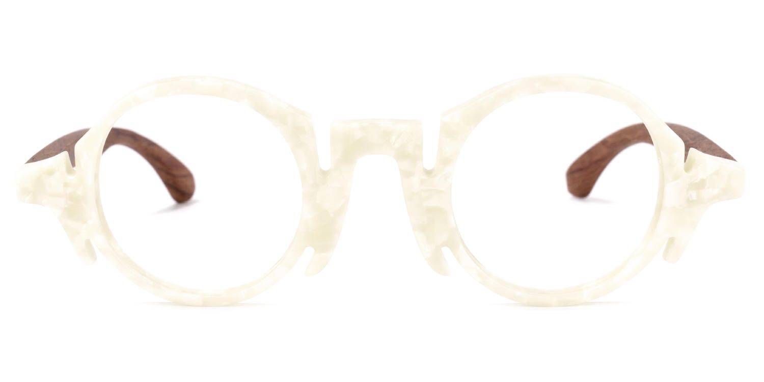 Round White Eyeglasses | Vooglam.com