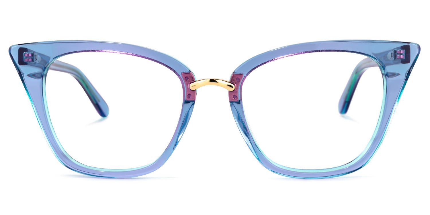 Cat Eye Blue Eyeglasses