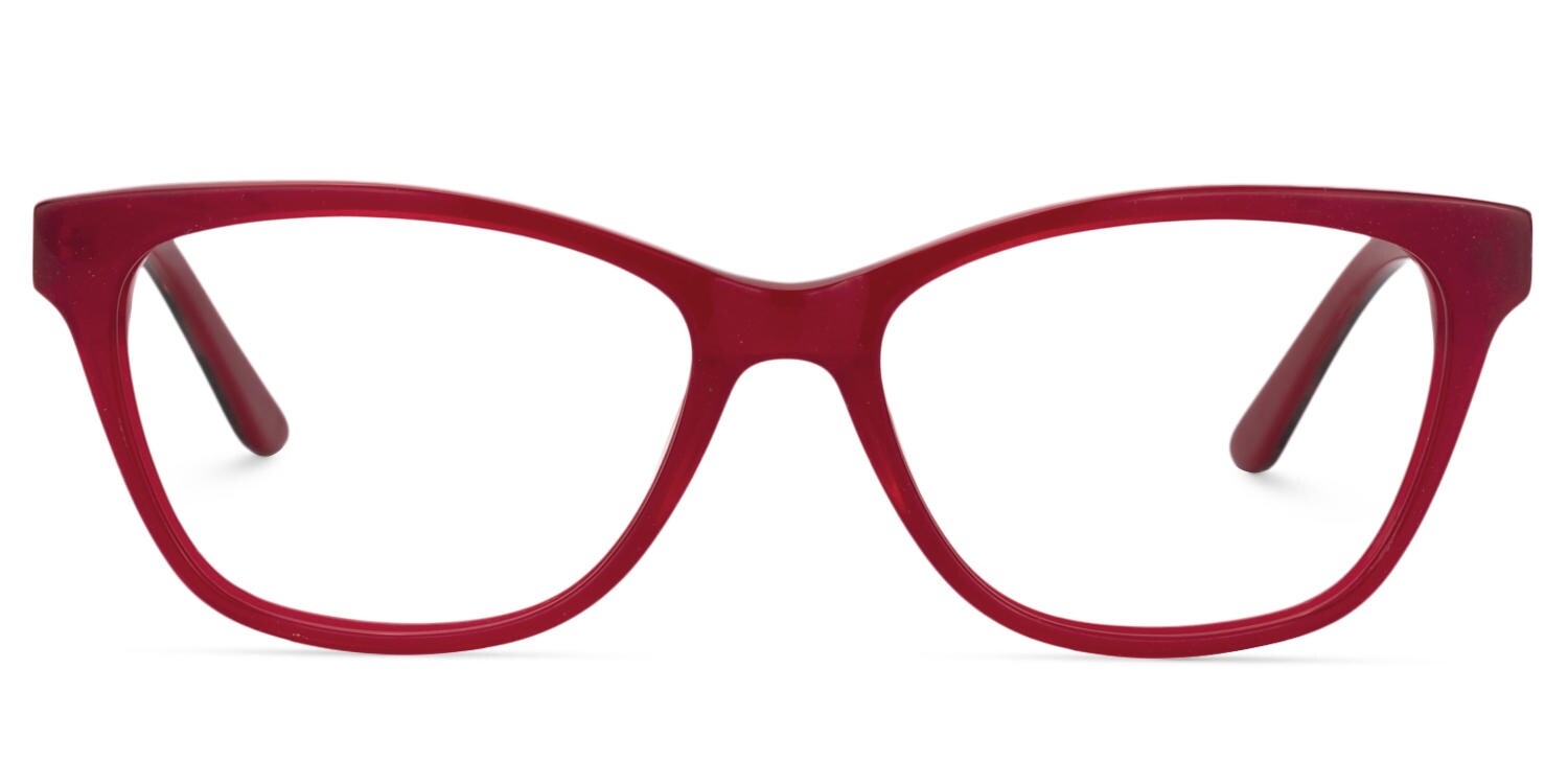 Rectangle Red Eyeglasses | Vooglam.com