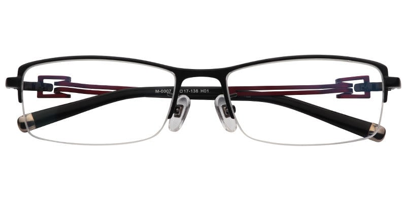 Kay Half-rim Rectangle Eyeglasses | Vooglam