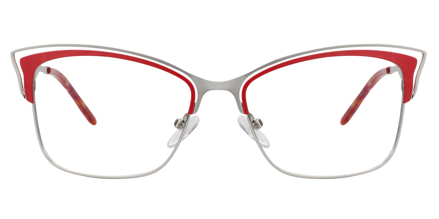 Gerda Browline Red Eyeglasses | Vooglam