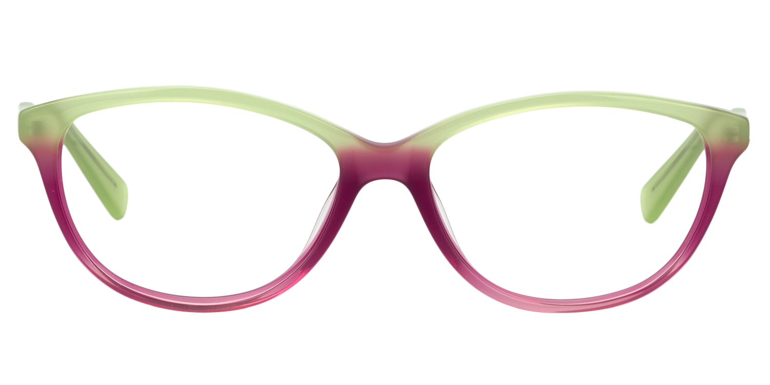 Carla Oval Light/Green Eyeglasses | Vooglam