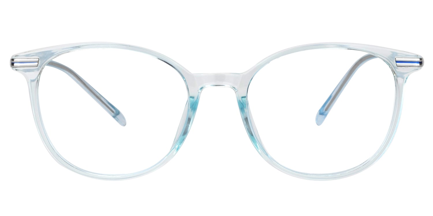 Yule Round Light/Blue Eyeglasses | Vooglam