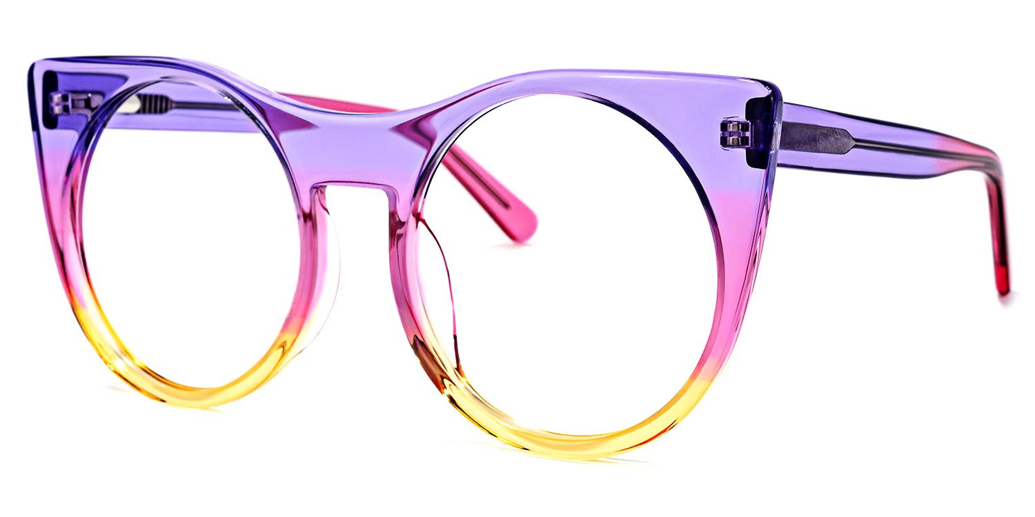 Round Purple Eyeglasses | Vooglam.com
