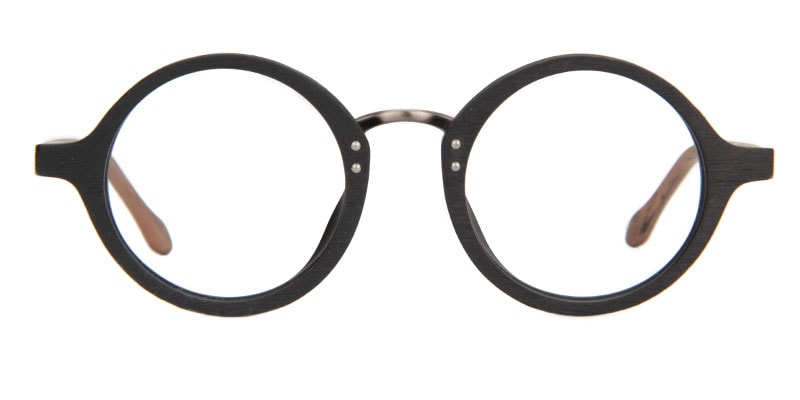 Vintage Round Black Eyeglasses | Vooglam