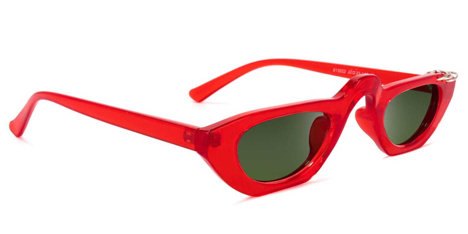 Geometric Red Sunglasses | Vooglam.com