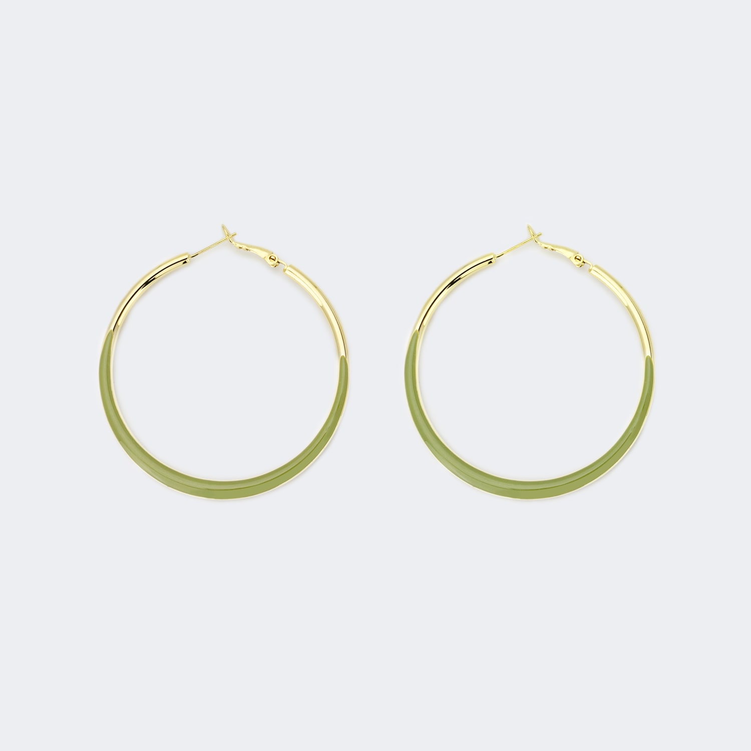 Large Hoop Pierced Earrings | Vooglam