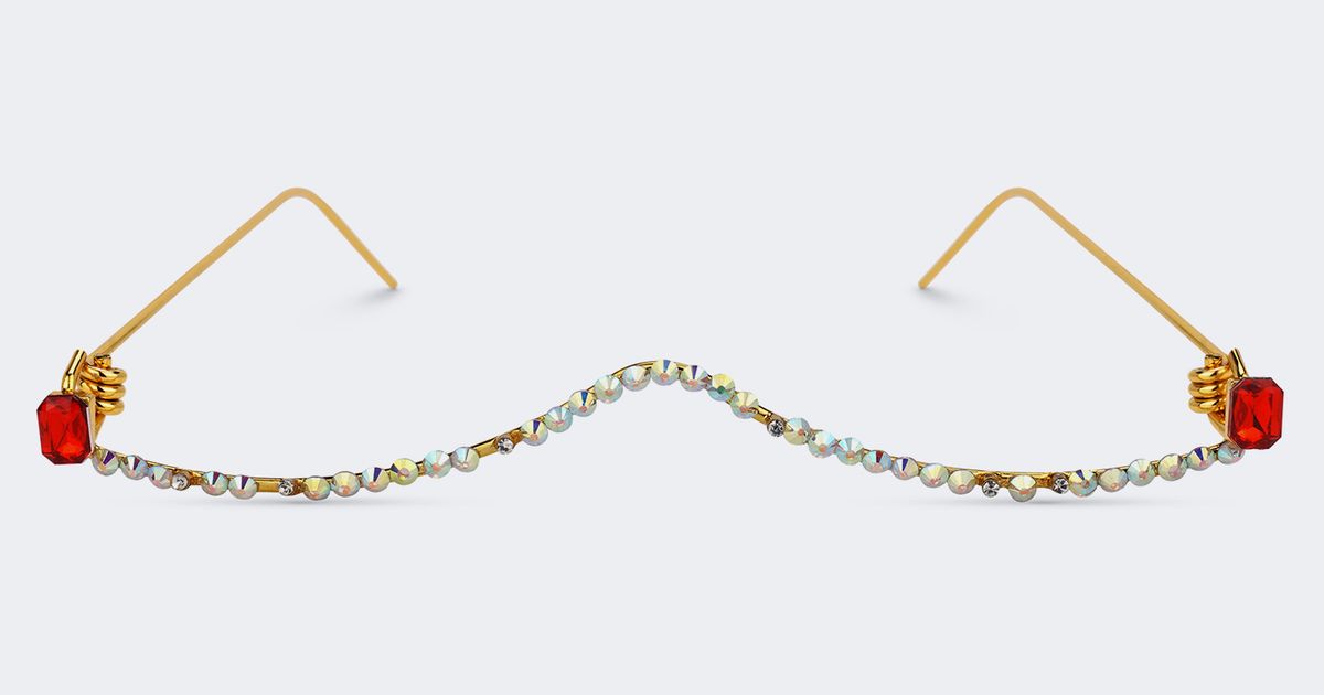 Rhinestone Sunglasses Without Lens | Vooglam.com