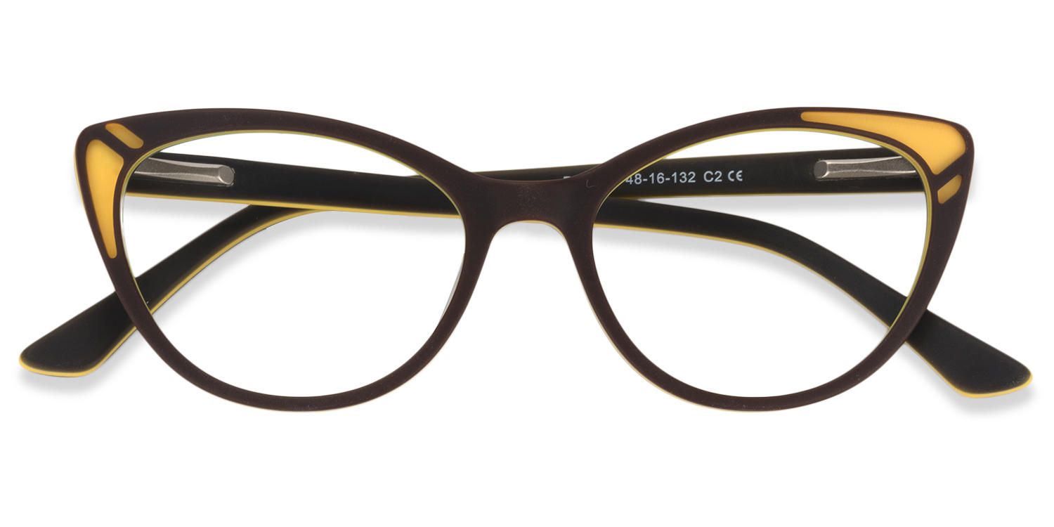 Cat Eye Coffee Eyeglasses | Vooglam.com