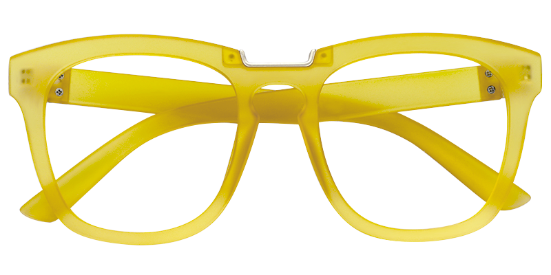 Marta Rectangle Medium/Yellow Eyeglasses | Vooglam