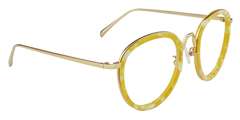 Round Yellow Eyeglasses Vooglam Optical Eyeglasses