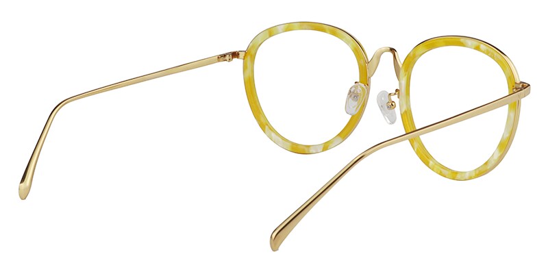 Round Yellow Eyeglasses Vooglam Optical Eyeglasses