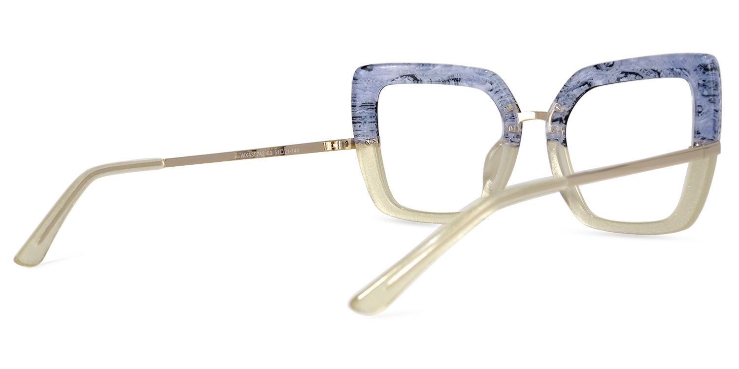 Square Snake/Skin Eyeglasses | Vooglam.com