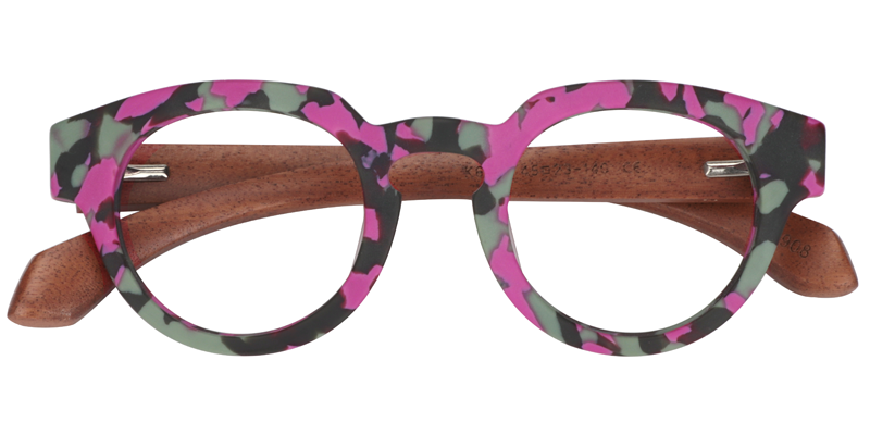 Vilma Round Bright/Pink Eyeglasses | Vooglam