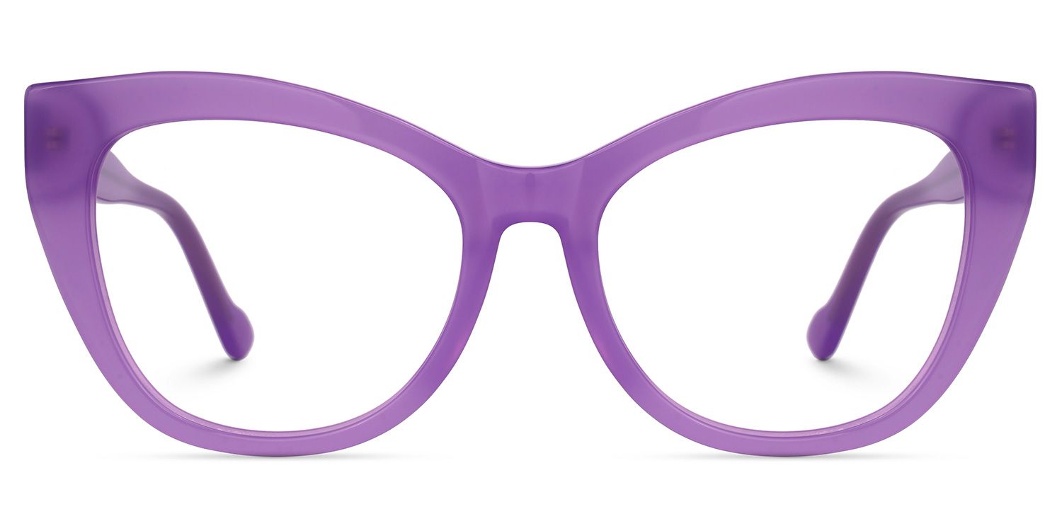 Matthew - Cat Eye Purple Eyeglasses | Vooglam