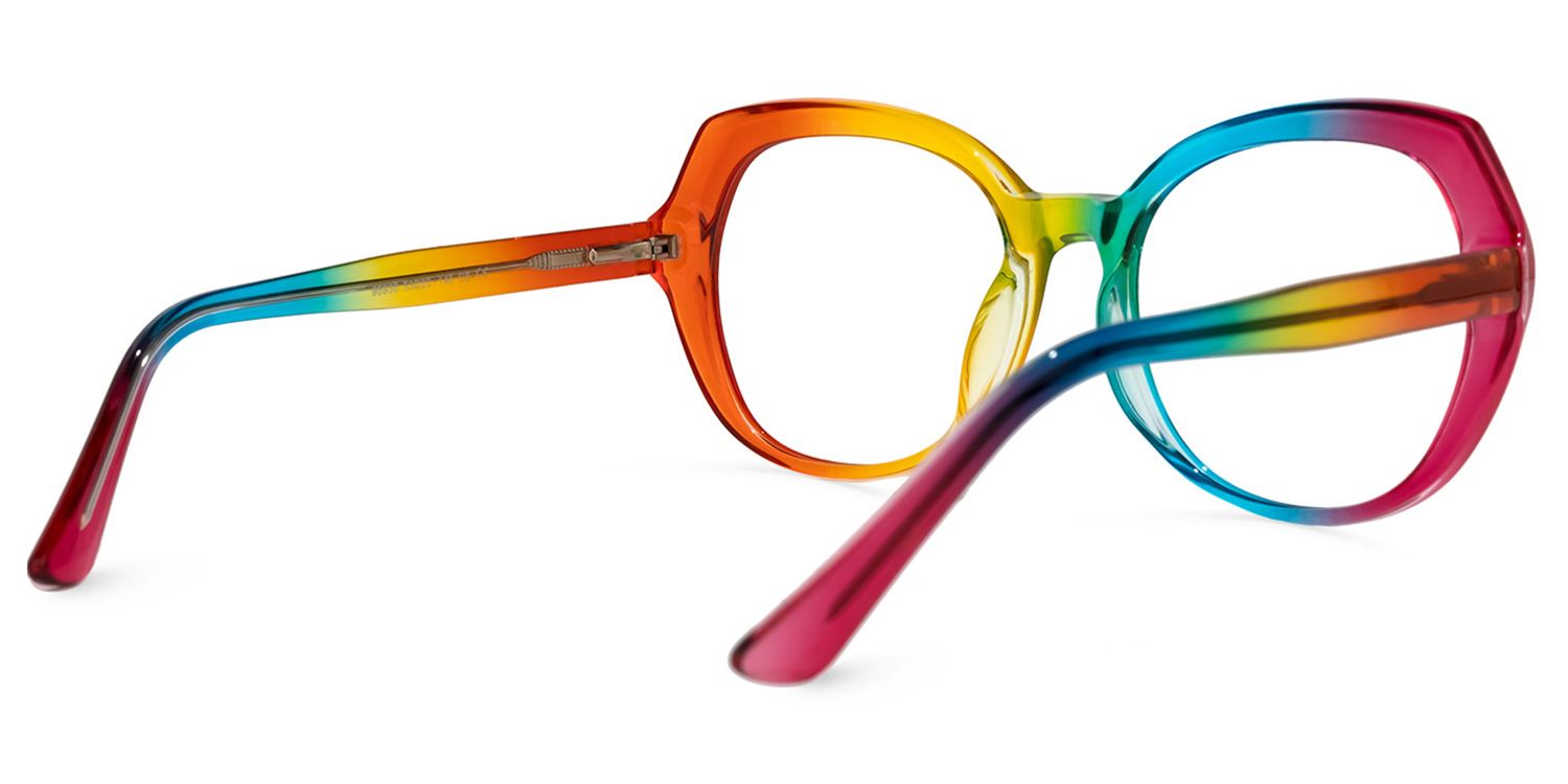 Snowden - Geometric Multicolor Eyeglasses | Vooglam