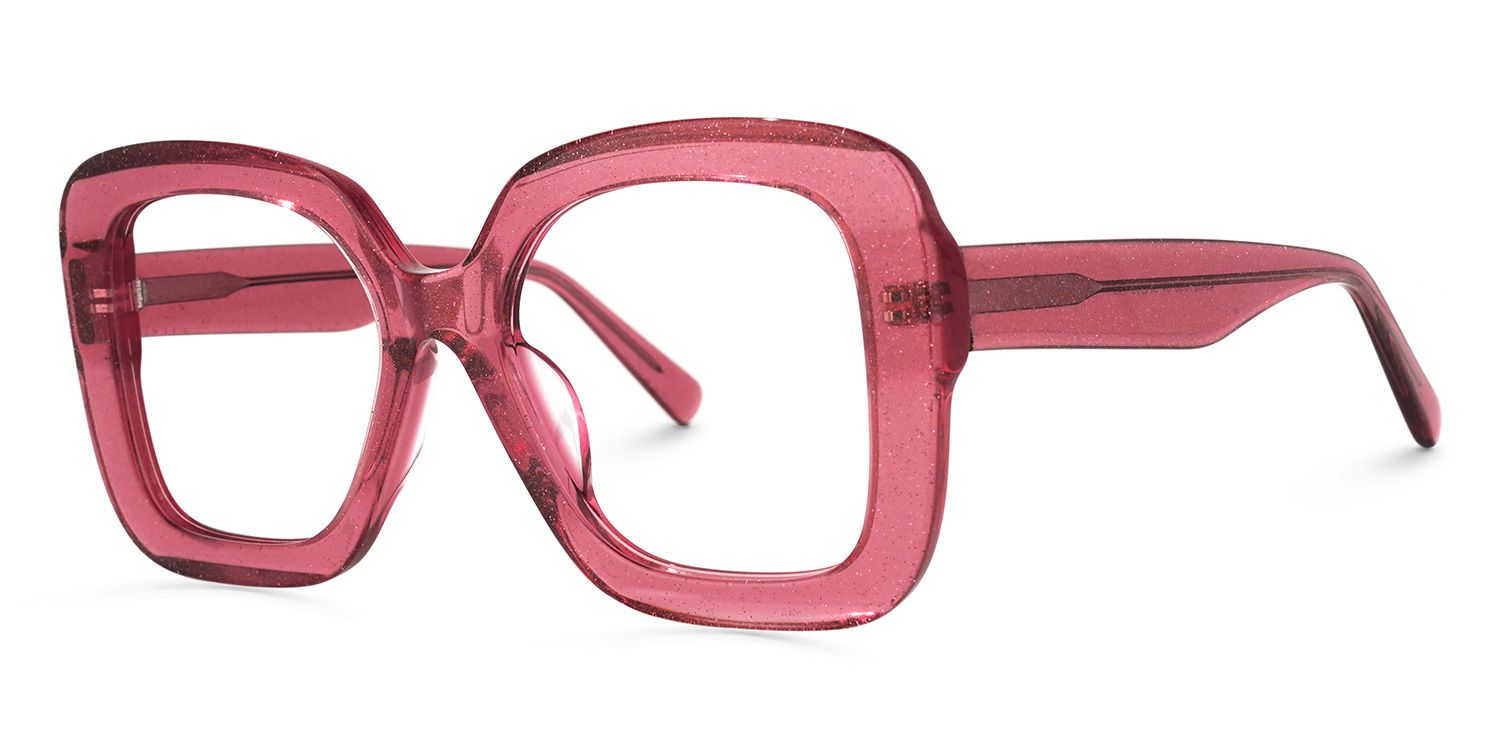 Huneault - Square Mauve Eyeglasses | Vooglam