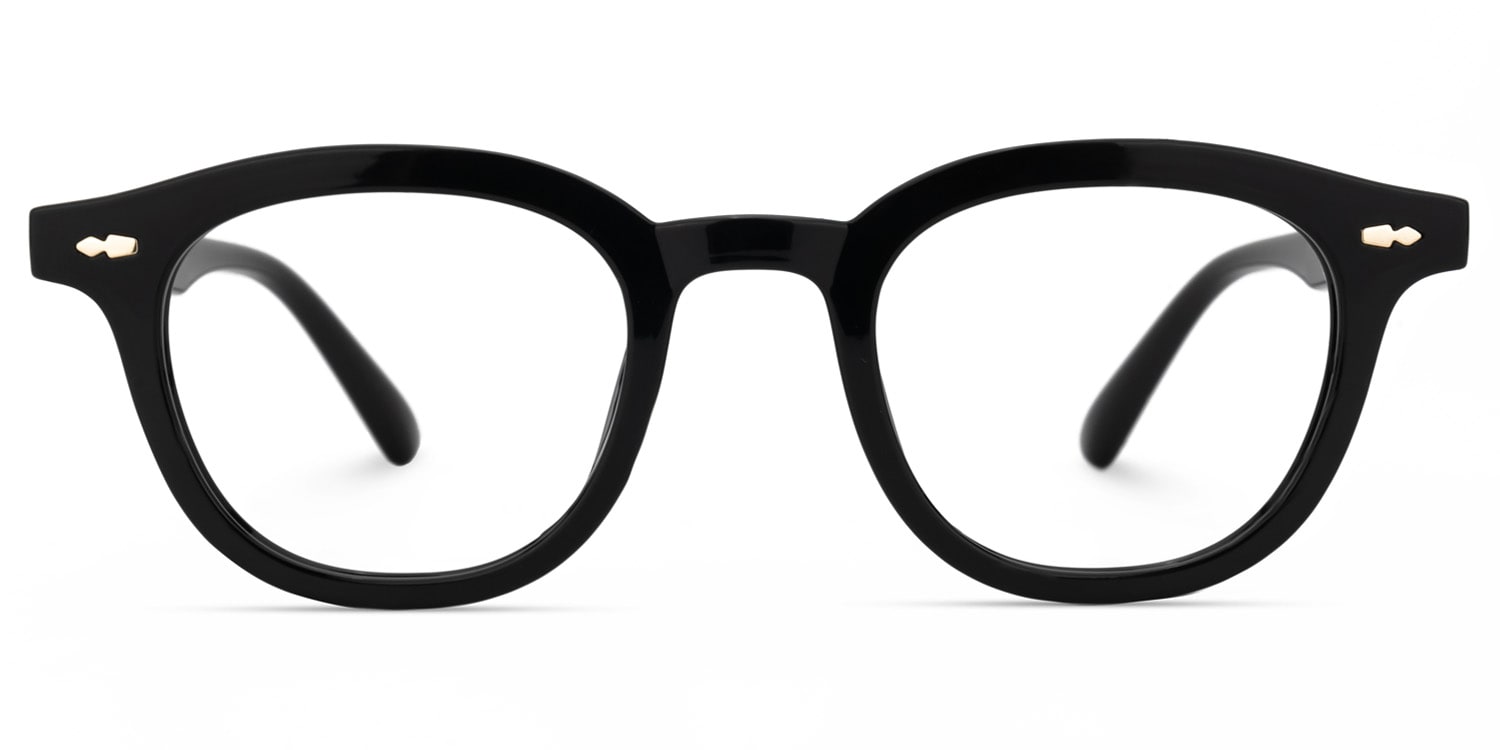 Harlan - Oval Black Eyeglasses | Vooglam