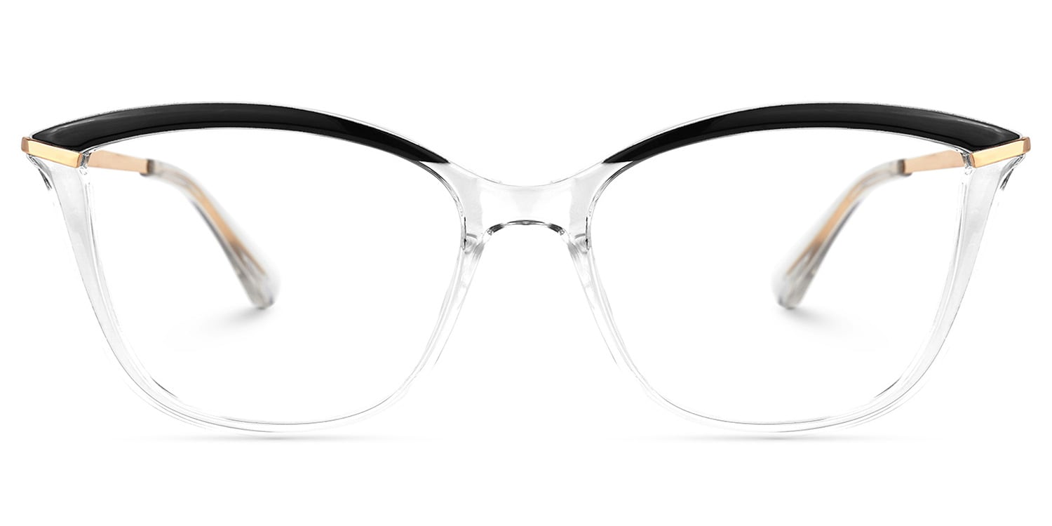 Jonathan - Rectangle Crystal Eyeglasses | Vooglam