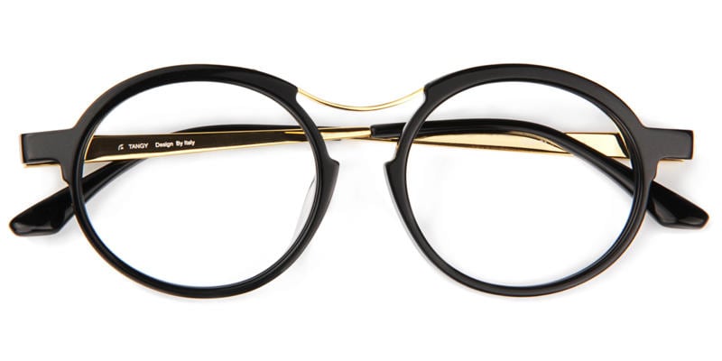 Allison Unique Black Round Eyeglasses | Vooglam
