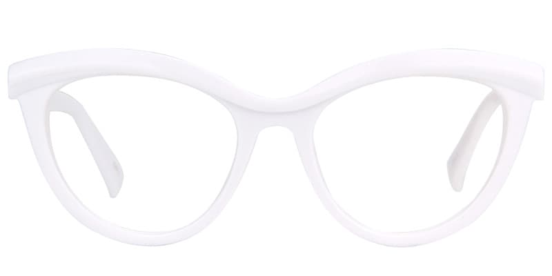 Vintage White Eyeglasses | Vooglam