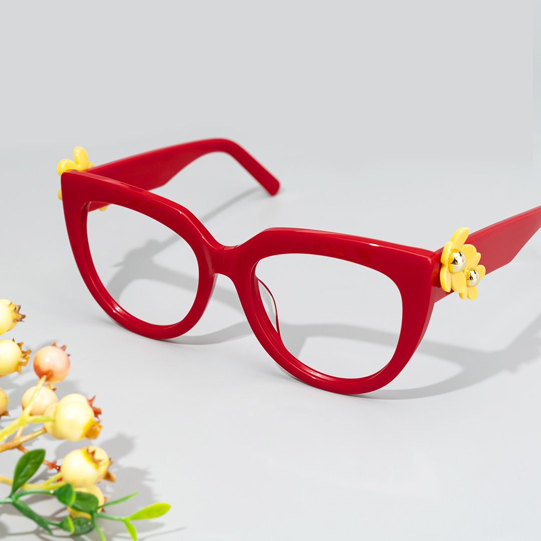 Cholewa - Round Red Eyeglasses | Vooglam