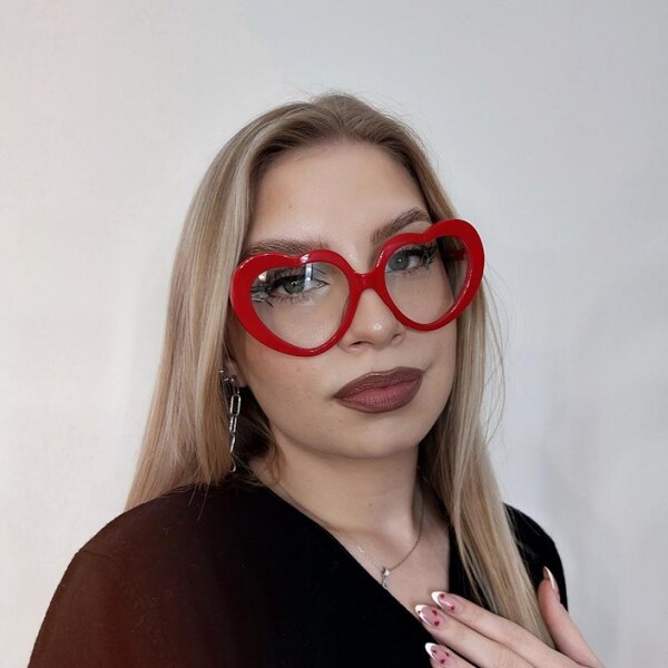 Dorismar - Geometric Red Eyeglasses | Vooglam