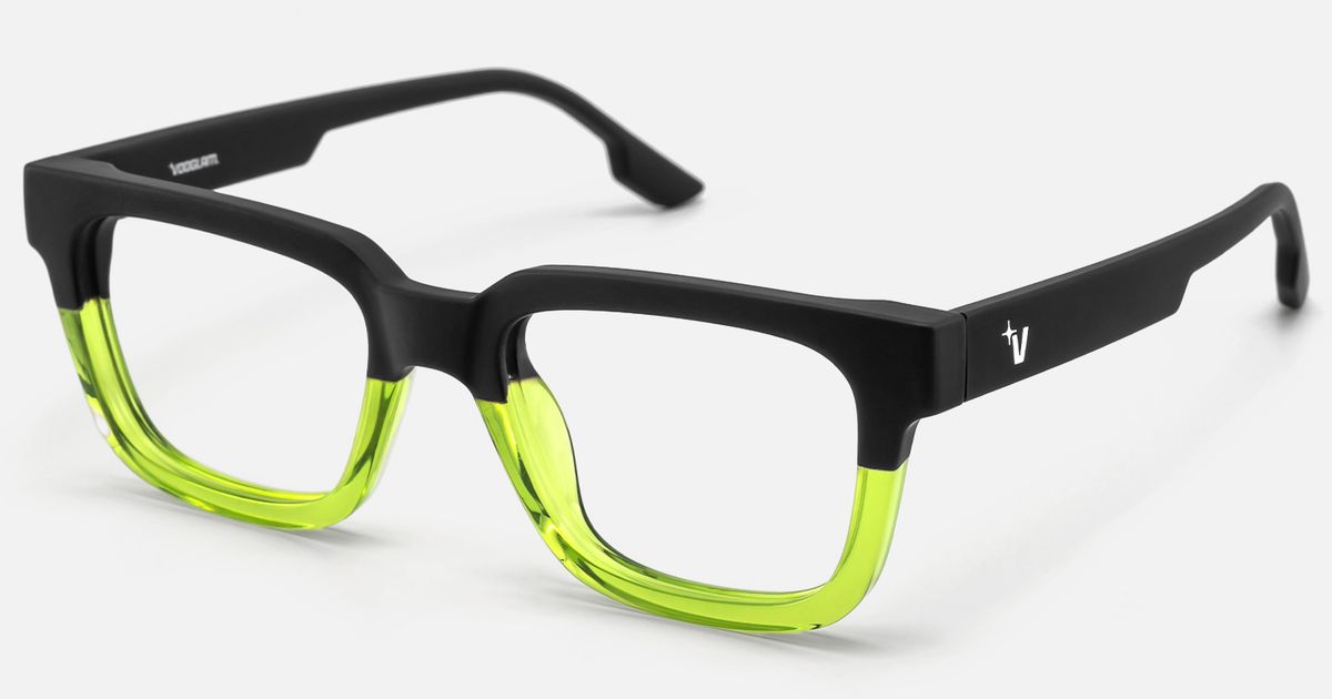 Strobe - Rectangle Two-tone Eyeglasses | Vooglam