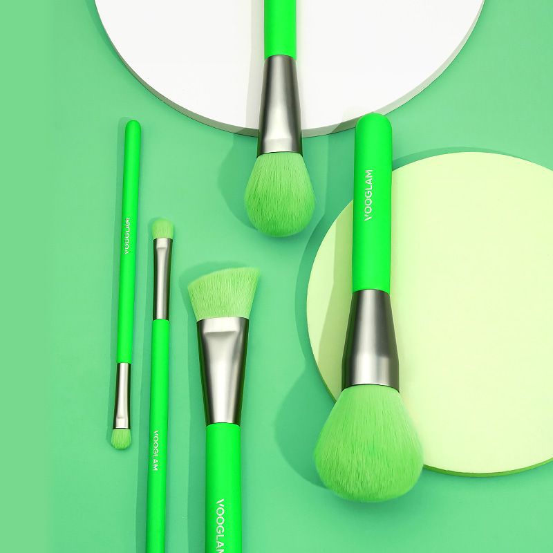 10pcs Green Makeup Brush Set Cosmetics Brushes Powder Eyeshadow Makeup ...