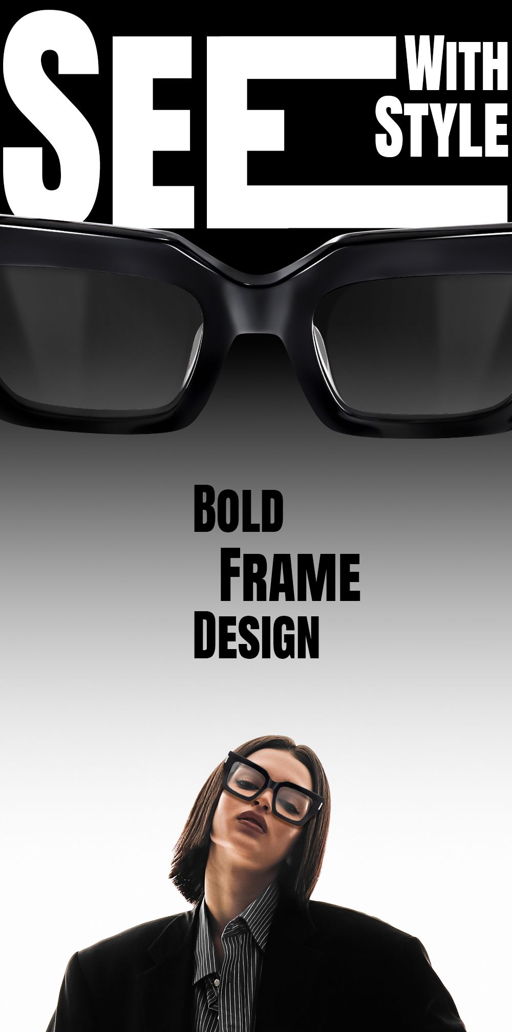 Vaeda - Square Black Eyeglasses | Vooglam