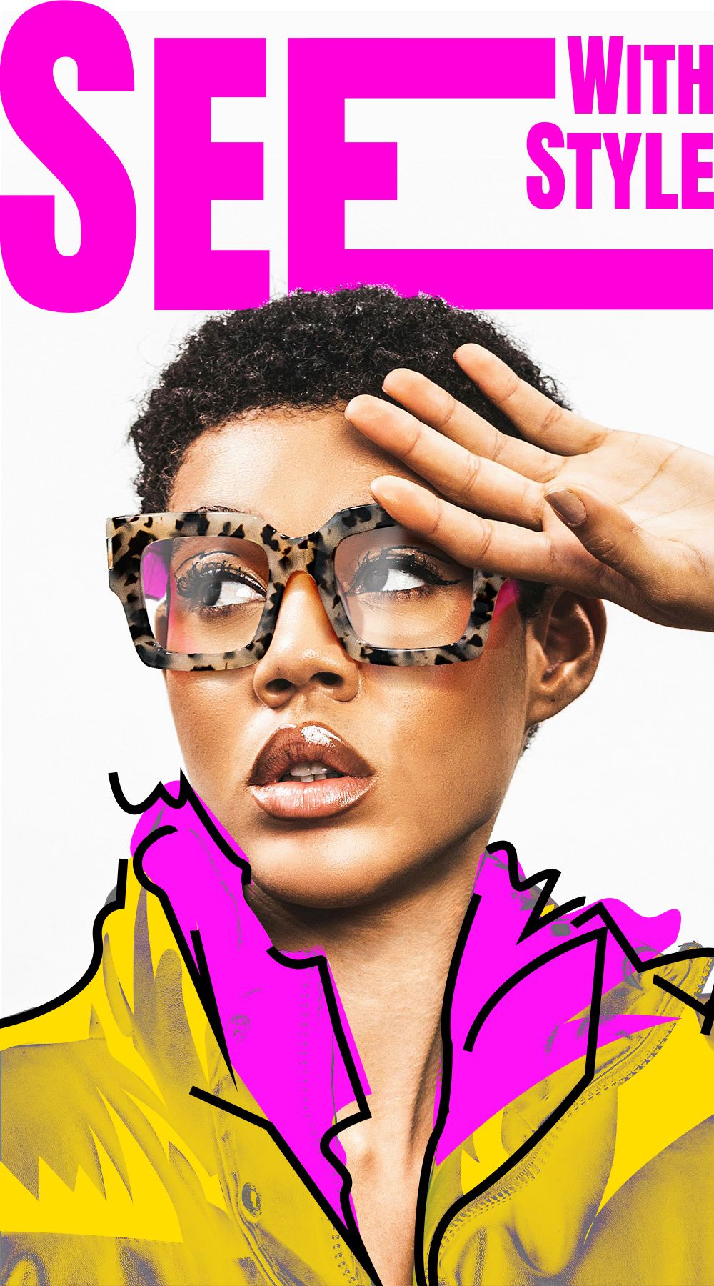 Vaeda - Bold Square Tortoise Eyeglasses | Vooglam