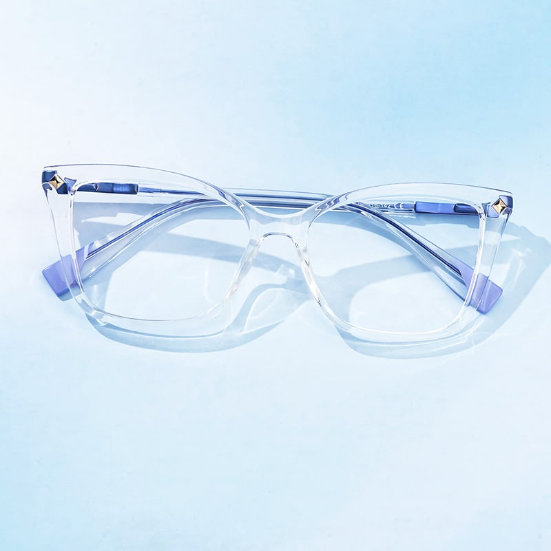 Demitrius - Cat Eye Crystal Eyeglasses | Vooglam