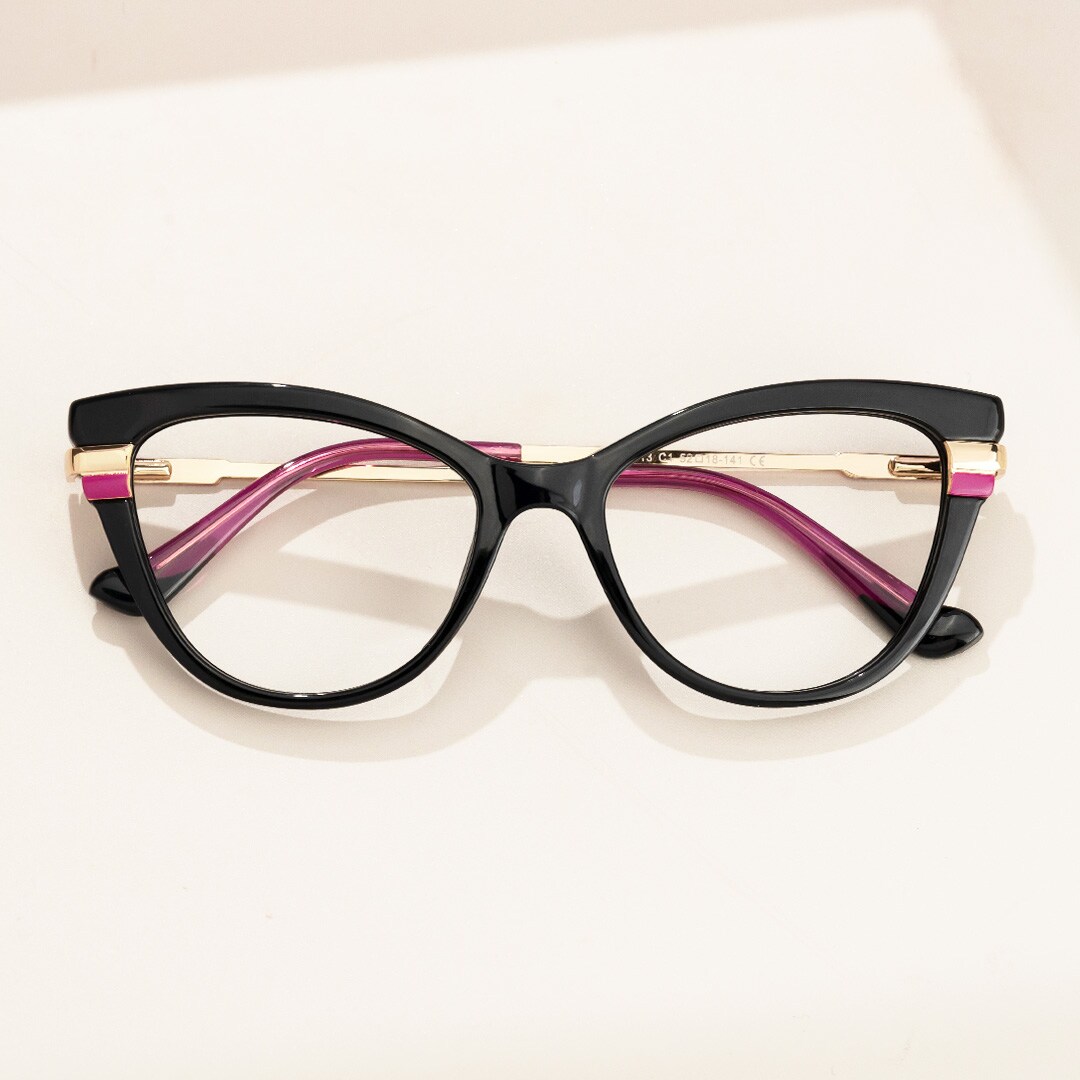 Deangelo Cat Eye Black Eyeglasses Vooglam