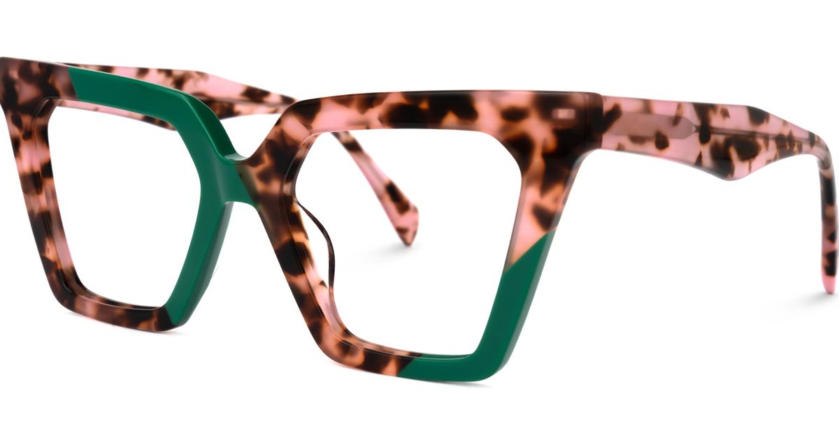 Caimbrie - Cat Eye Green/Tortoise Eyeglasses | Vooglam