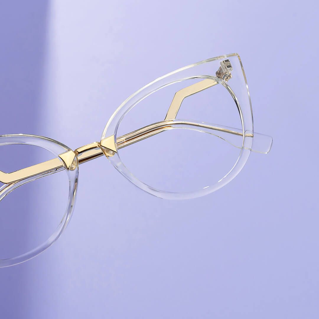 Arda - Cat Eye Crystal Eyeglasses | Vooglam