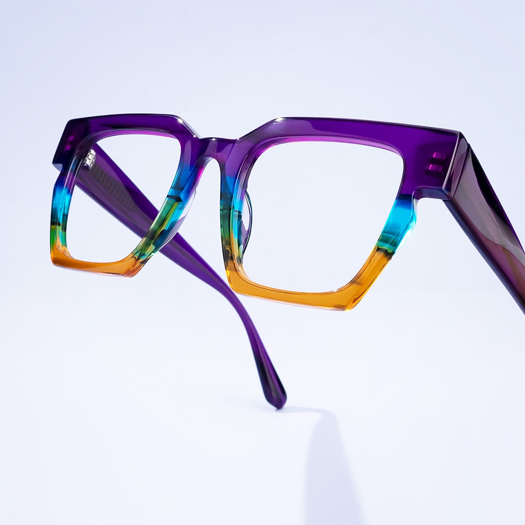 Ekanta - Square Multicolor Eyeglasses | Vooglam