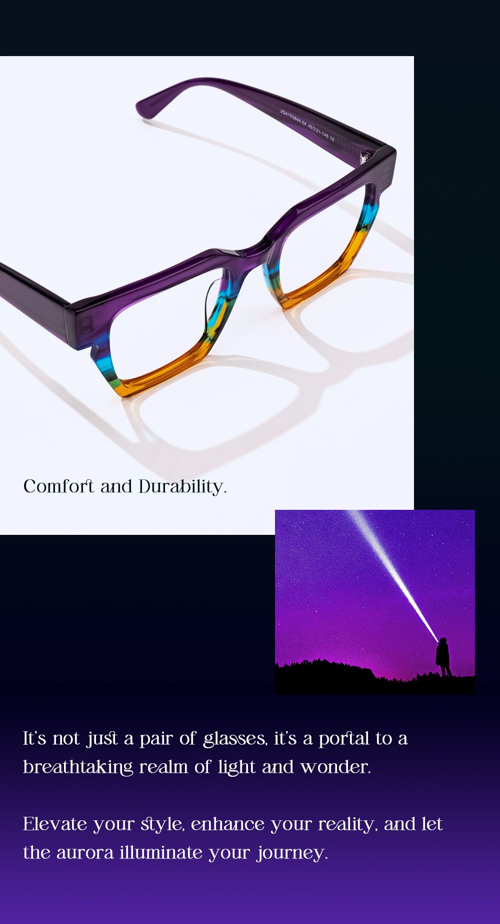 Ekanta - Square Multicolor Eyeglasses | Vooglam