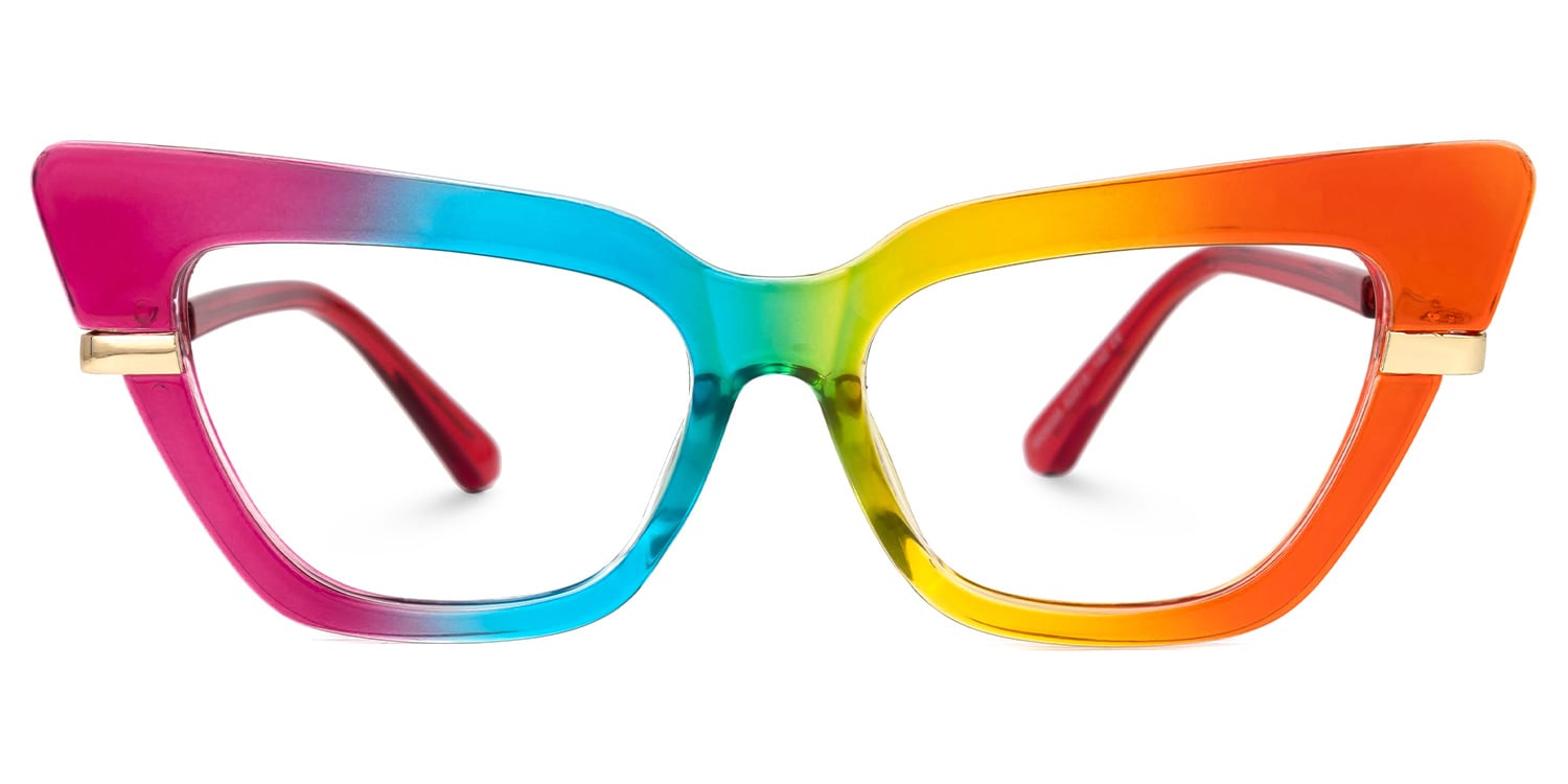 Ismail - Cat Eye Multicolor Eyeglasses | Vooglam