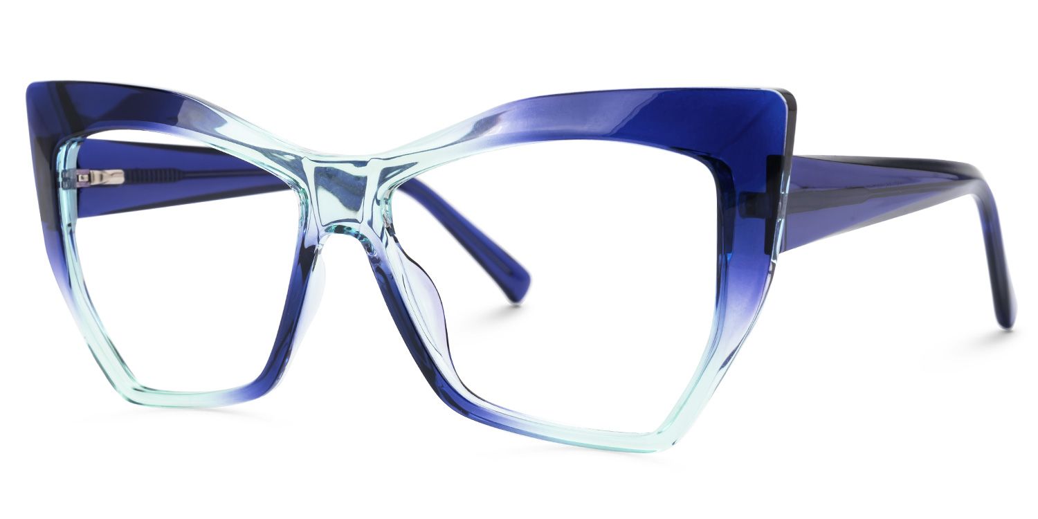 Elaxi - Butterfly Blue Eyeglasses | Vooglam