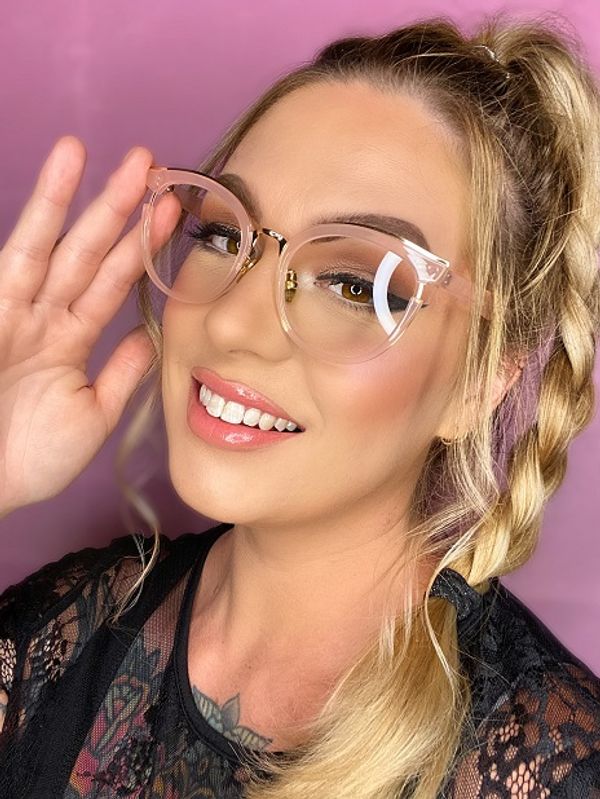 Cute Pink Cat Eye Glasses | Vooglam.com